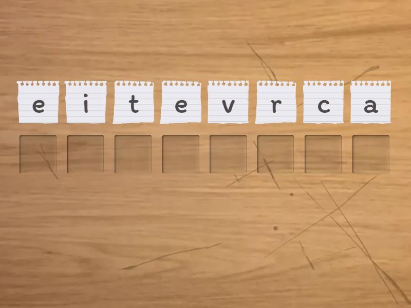 Personality - class 4 - Anagram