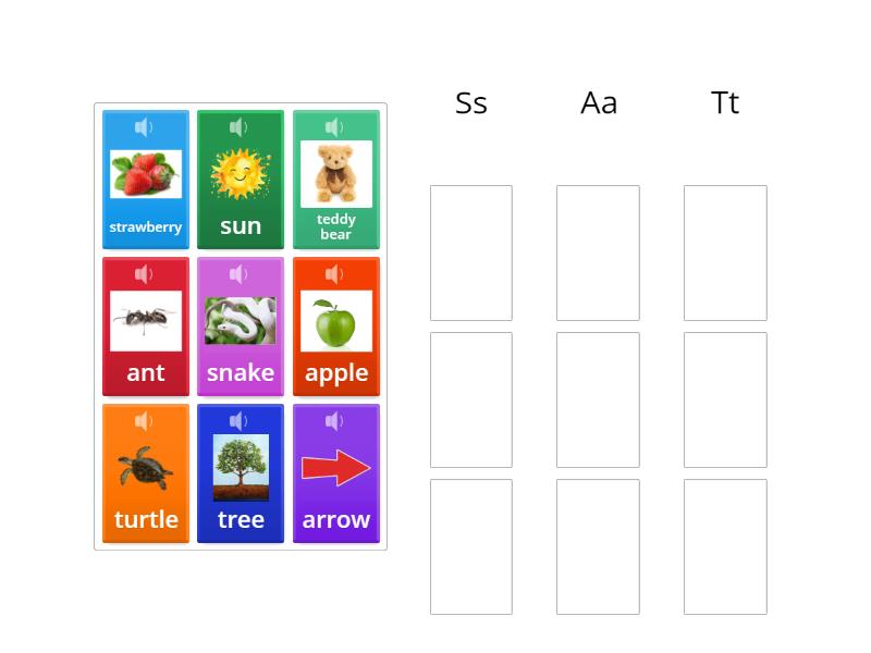 Jolly phonics (SAT) - Ordenar por grupo