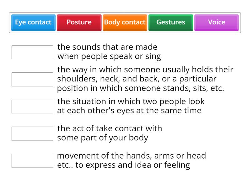 NON_VERBAL COMMUNICATION - Match up