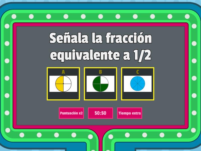 Fracciones equivalentes - Gameshow quiz