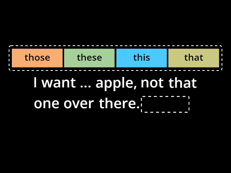 This/That/These/Those - Complete the sentence