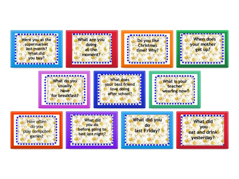 speaking extra fly high 3 (past simple/present simple/ future/present ...