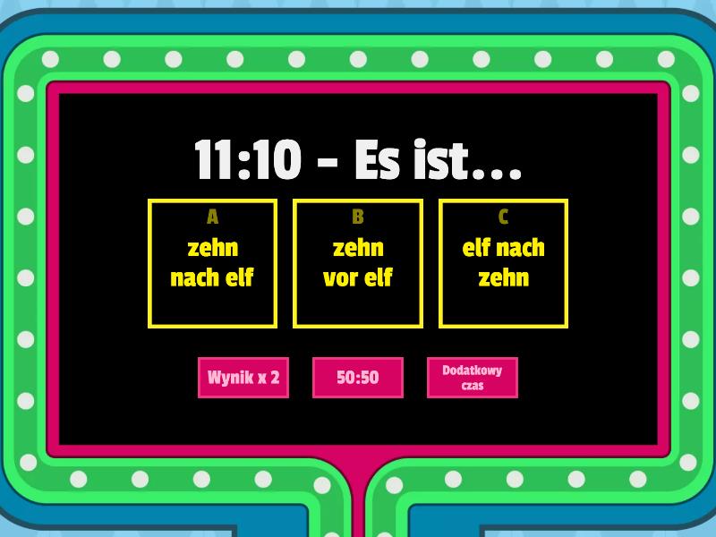 uhrzeit - Gameshow quiz
