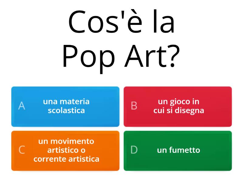 WARHOL e la POP ART - Quiz