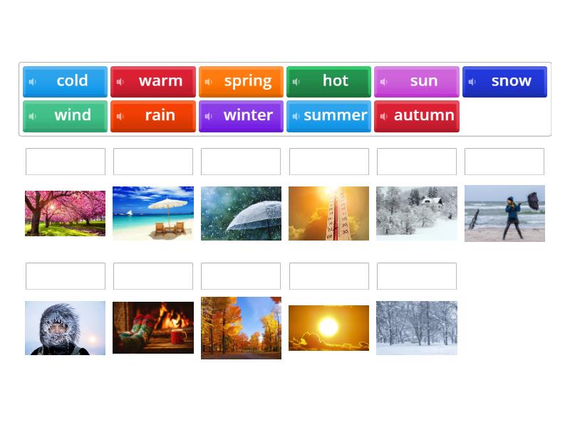Prepare 5. Unit 18. The weather - Match up