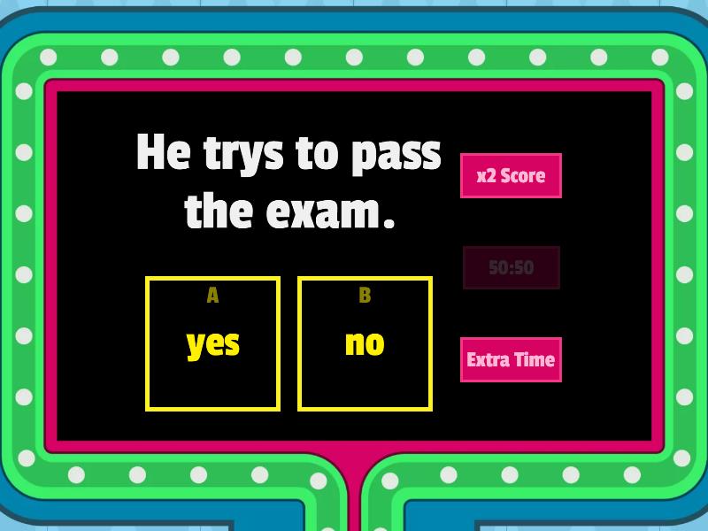 Present Simple - Gameshow quiz