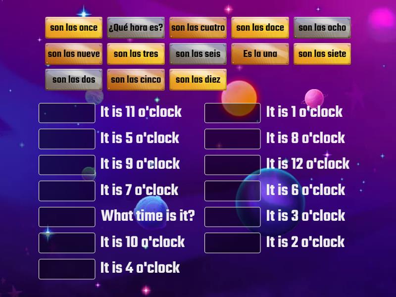 La hora - en punto. - Match up