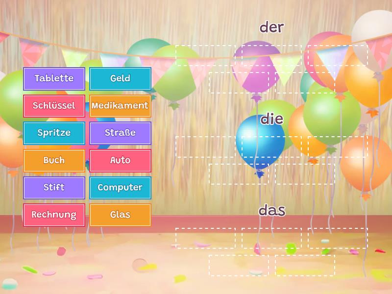 der, die oder das? NW - Group sort