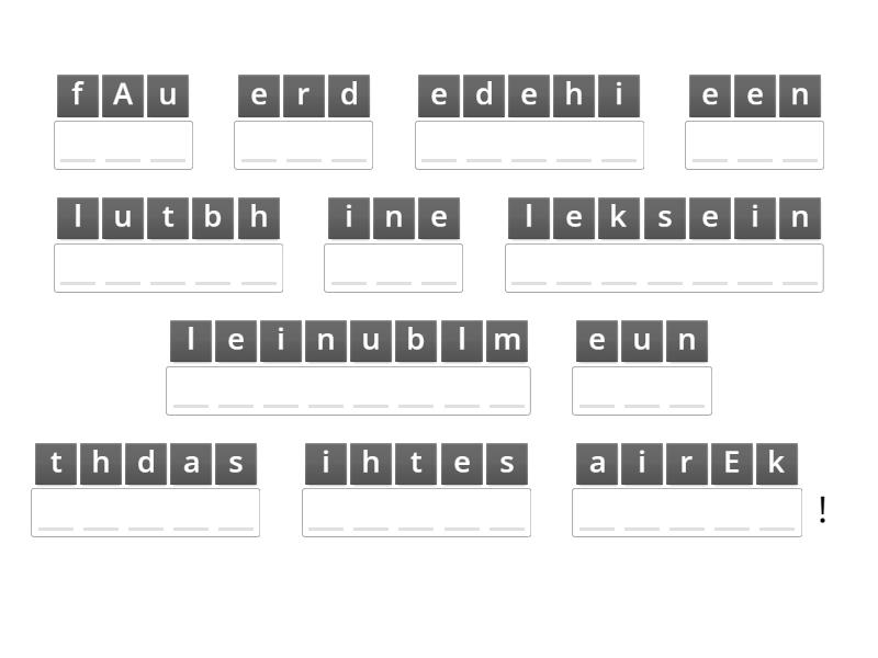 Full German - Anagram