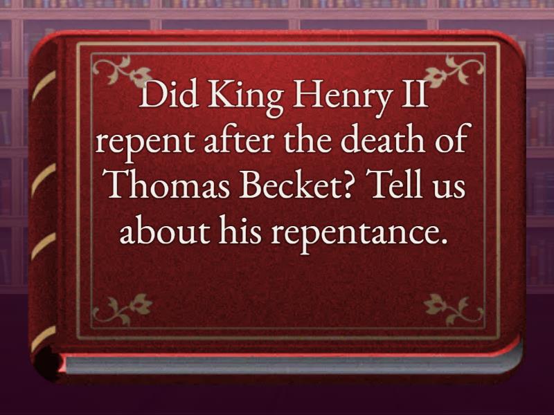 Thomas Becket - Flash cards