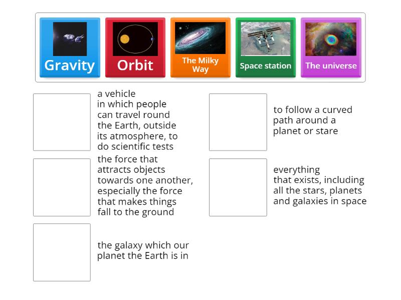 Exploring the Universe Lesson 1 - Match up