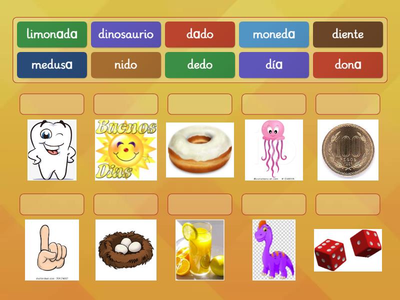 Lee y relaciona palabras con el fonema D - d - Associação