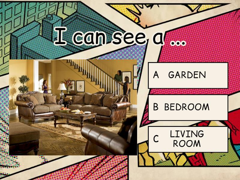 Parts of the house, objects and prepositions - Quiz