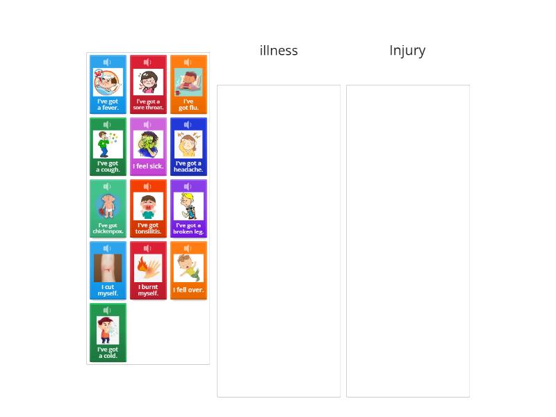 Illness and injury sort - Categorize