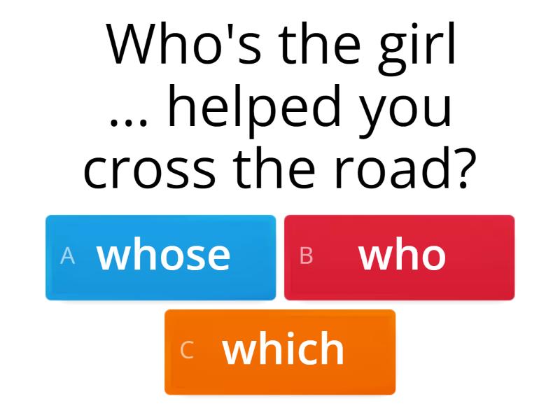 Relative Pronouns - Quiz