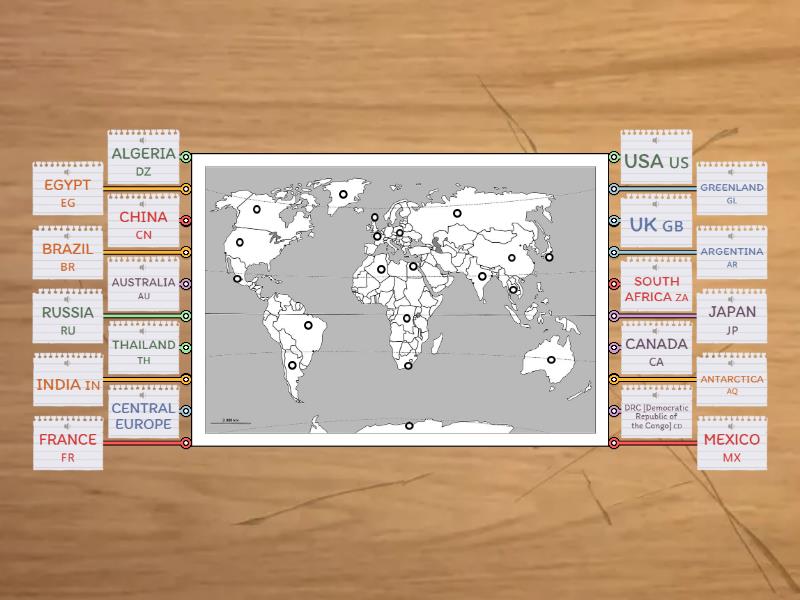 BIG MAP OF THE WORLD - Labelled diagram