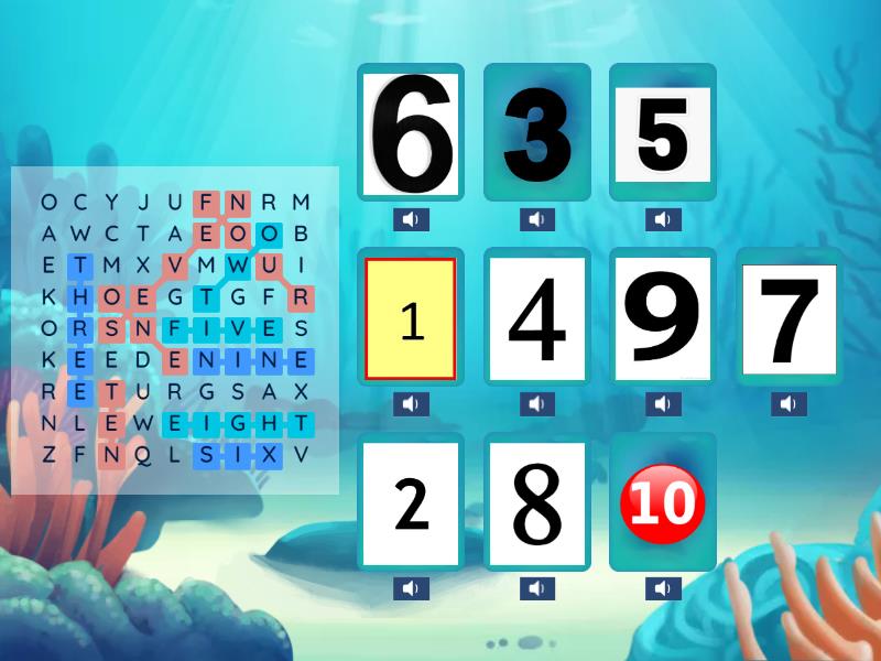 Numbers 1 - 10 - Wordsearch