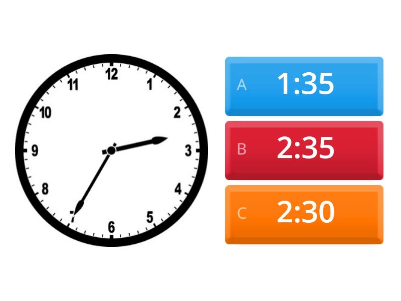 Telling Time (in 5 minute increments) - Questionário