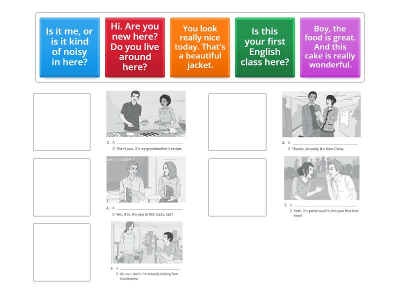 Starting a conversation - Match up