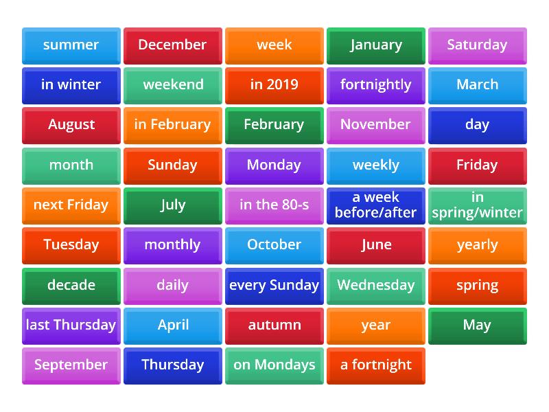 Espanol. Podacst y palabras. Los dias, los meses y las estaciones ...