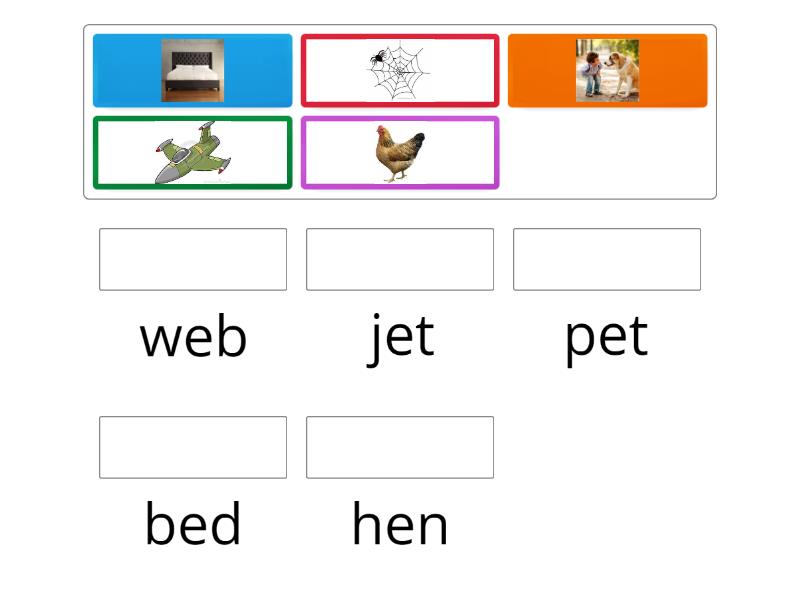 Vowel e CVC Words - Match up