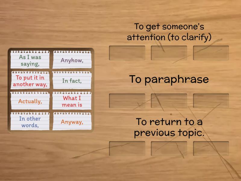 I03 Linkers in Conversations - Group sort