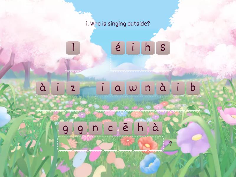 疑问句子 = word order - Anagrama