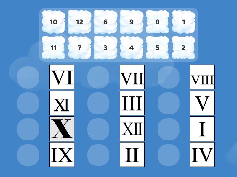 Roman numerals - Match up