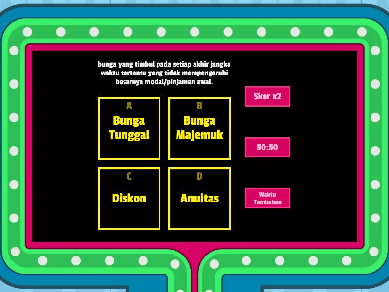 Games Bunga Tunggal dan Bunga Majemuk - Gameshow quiz