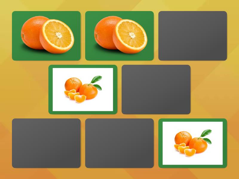MEMORY DEGLI AGRUMI - Matching pairs