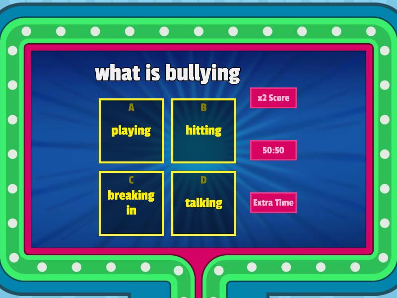 bullying - Gameshow quiz