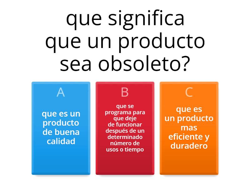 que significa que un producto sea obsoleto? - Quiz