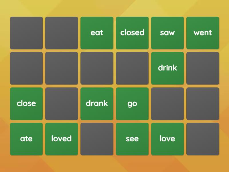 Match the VERB - Matching pairs
