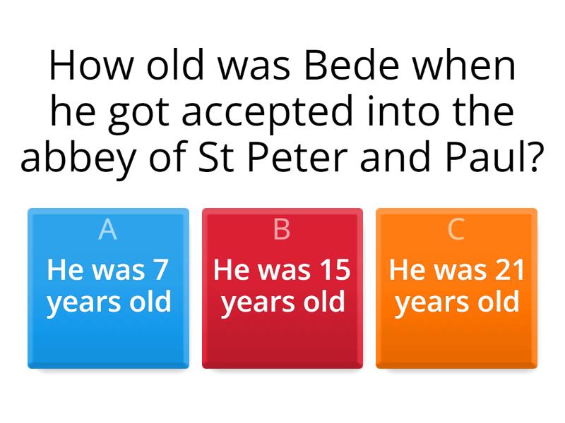 Venerable Bede - Quiz