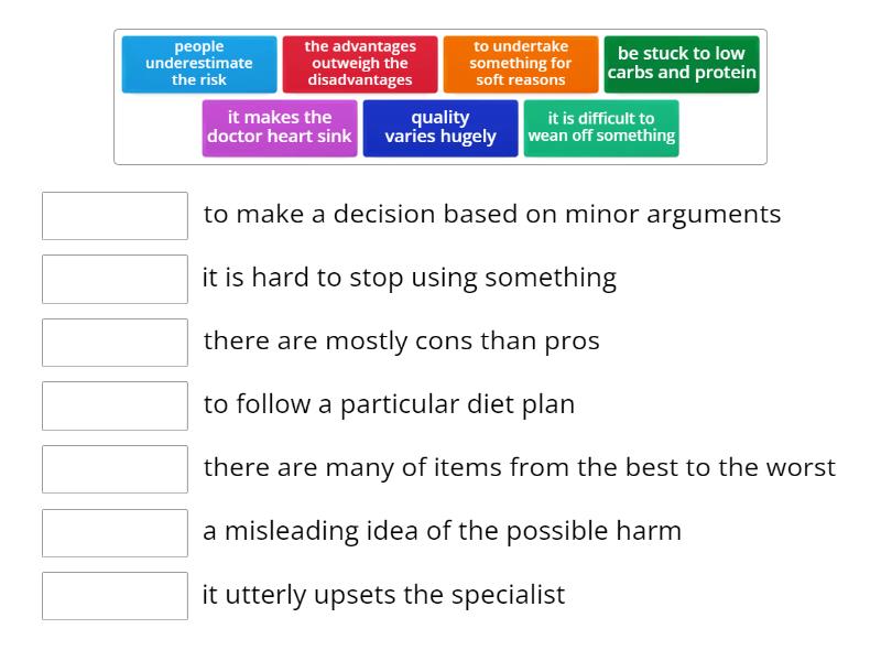 Y 10 revise the words - Match up