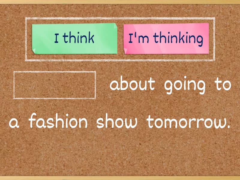 Focus 3 Dynamic and State verbs Grammar 1 - Complete the sentence