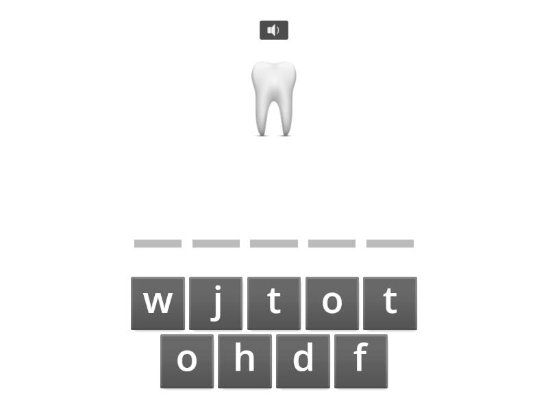 Parts of the body - Spell the word