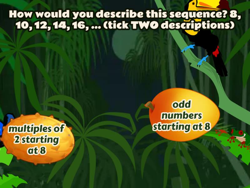 FHS maths: simple sequences rules in words, predicting the next term ...