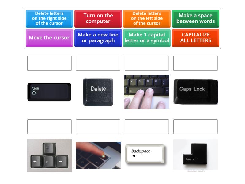 Keyboard Functions Matching - Match up