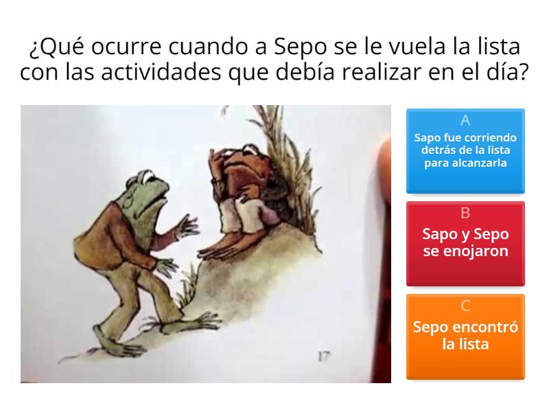 Sapo y Sepo Inseparables. - Cuestionario