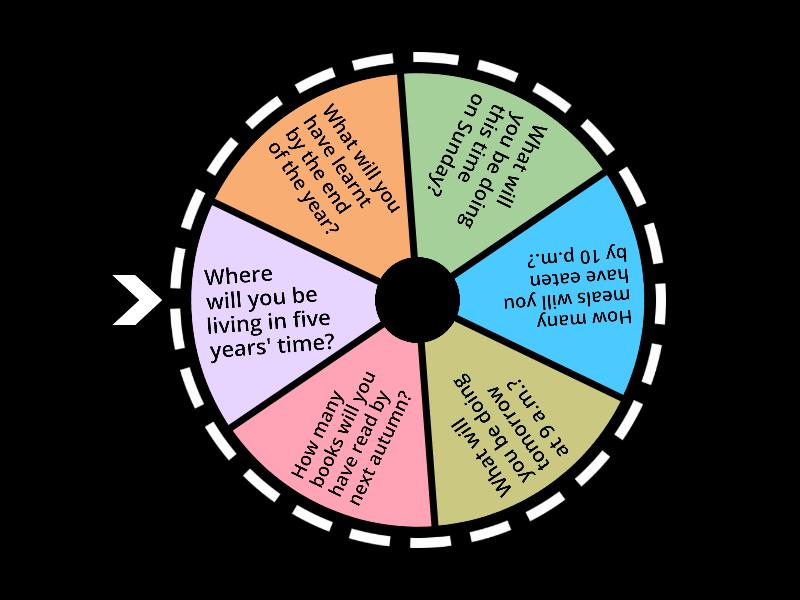 Answer the following questions. - Random wheel