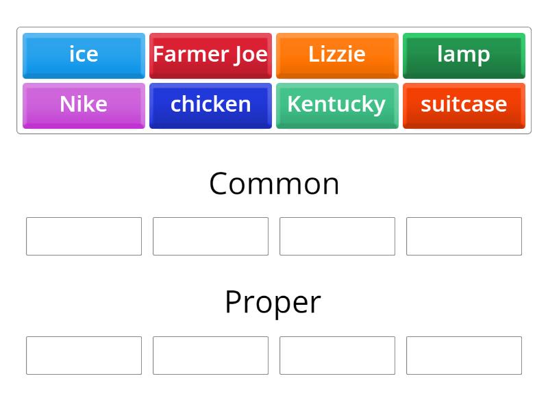 Common/Proper Noun Sort - Group sort
