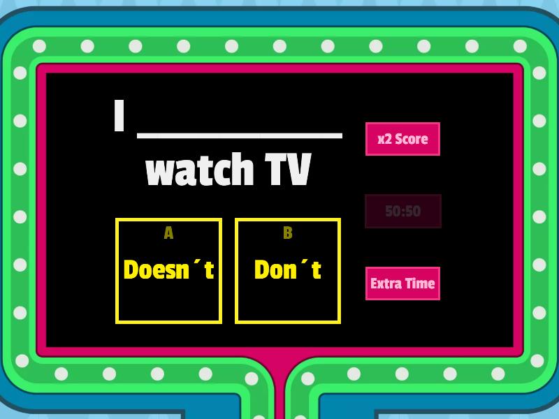 PEARSON. LEVEL 2. Unit 3. Simple present negative. Don´t and Doesn´t - Gameshow quiz