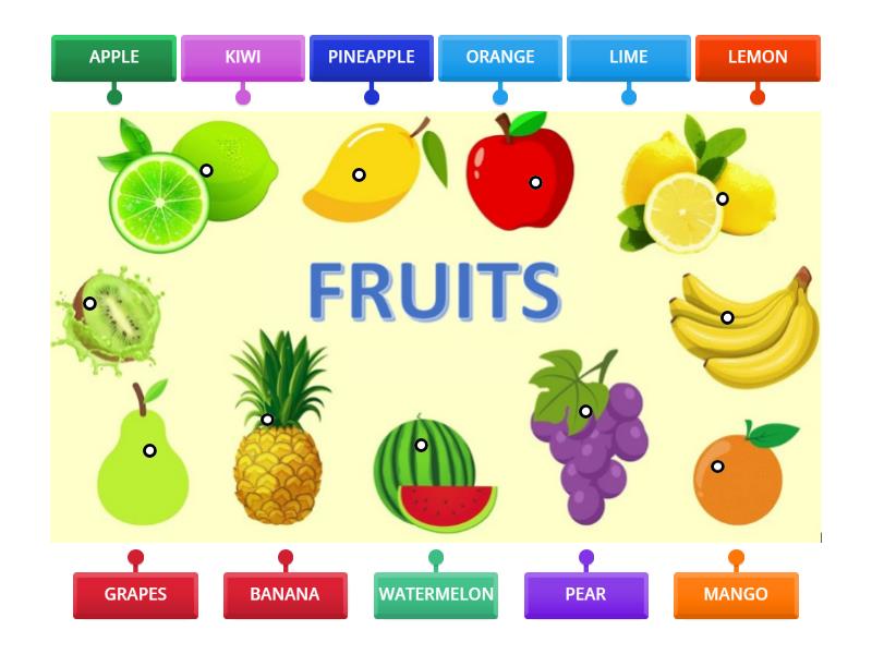 FRUITS - Labelled diagram
