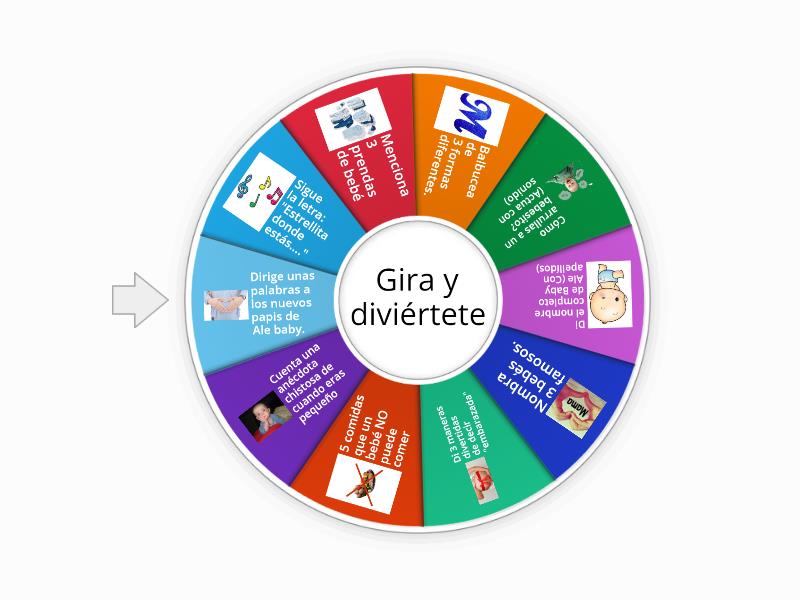 Ruleta Baby Shower Ale M - Rueda aleatoria