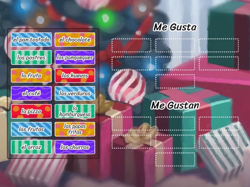 Me Gusta o Me Gustan - Ordenar por grupo