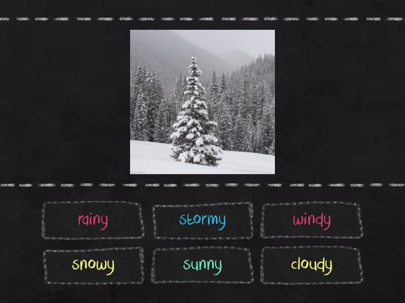 English 5 - Unit 18 - Weather and season vocabulary 2 - Find the match