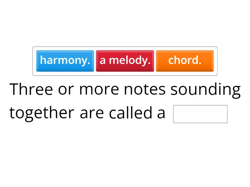 Music Terms - Complete the sentence