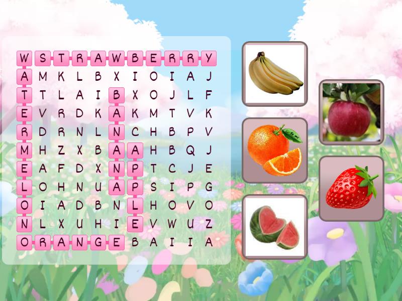 FRUITS - Wordsearch