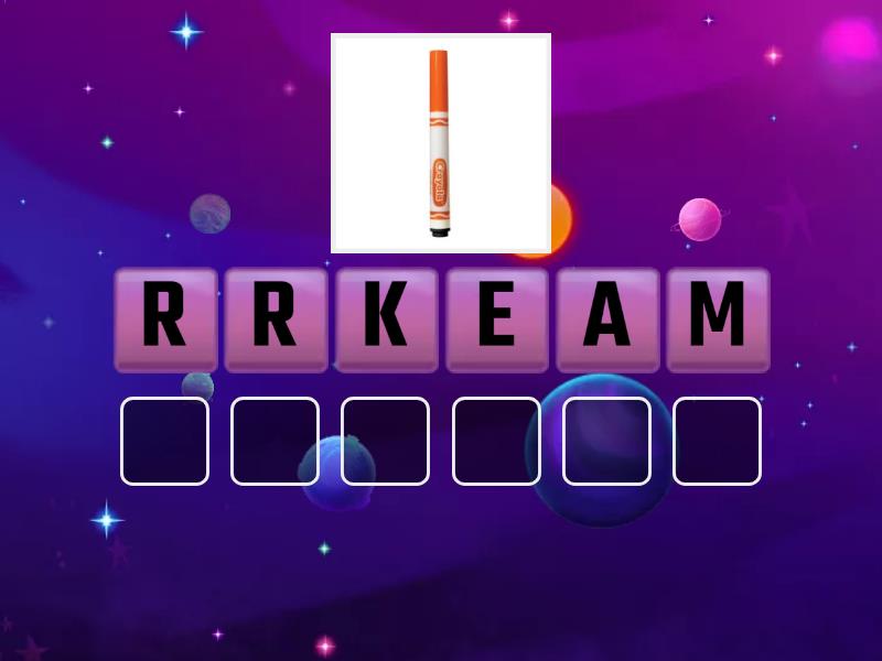 School Objects - Anagrama